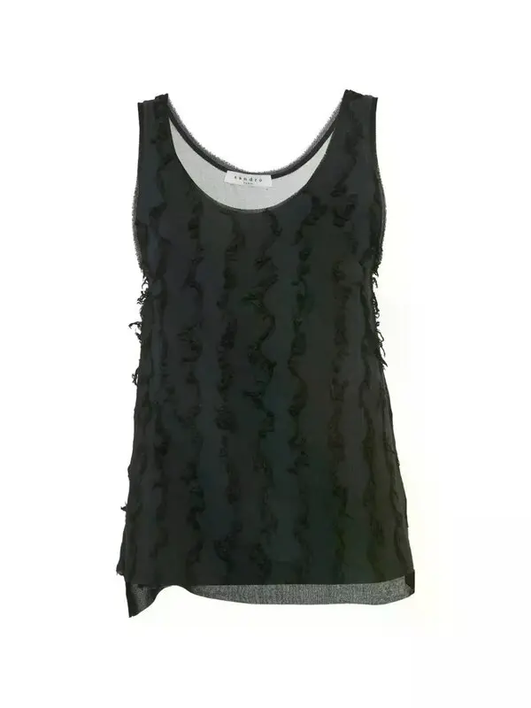 Sandro Frayed Tank Top