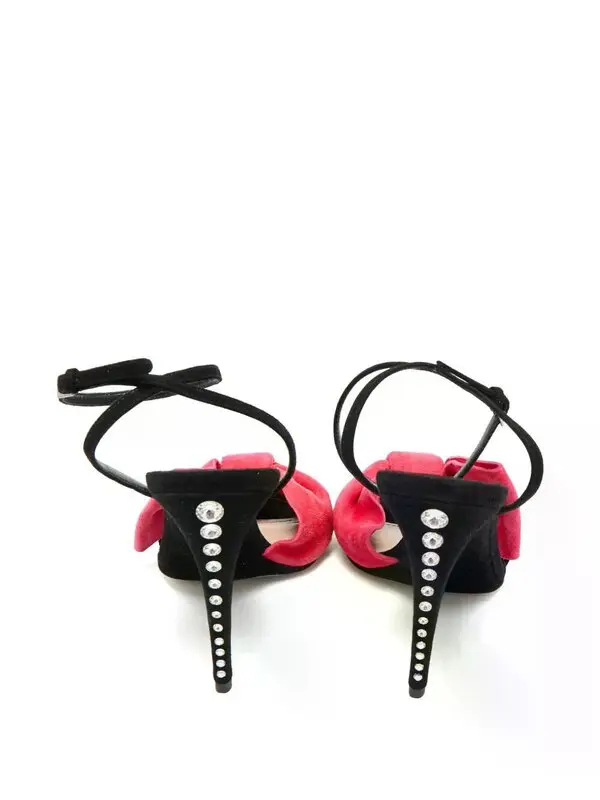 Miu Miu Suede Bow Stiletto Sandals