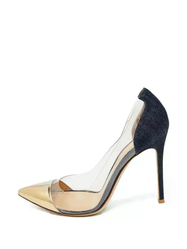 GIANVITO ROSSI Patent Leather Pumps With Clear Panels