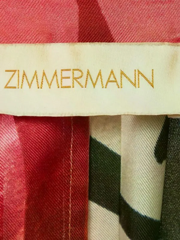 Zimmermann Poster-print Pleated Mini Dress