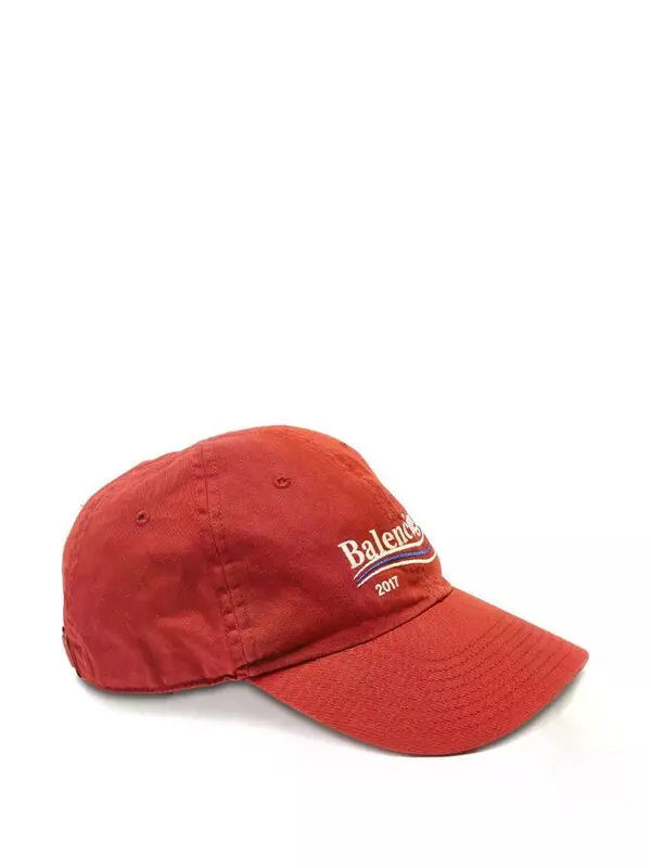 Balenciaga Embroidered Cap - Red