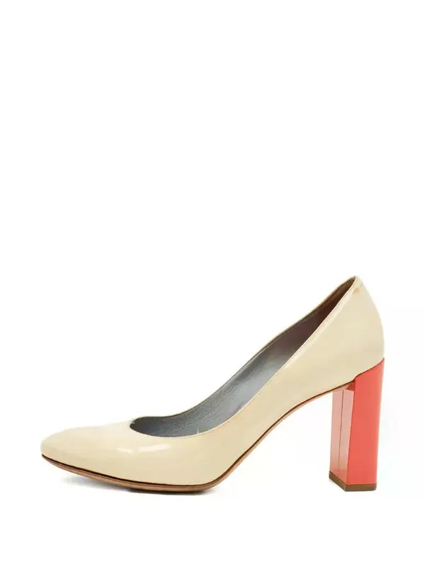 Fendi Eloise Leather Block-heel Pumps