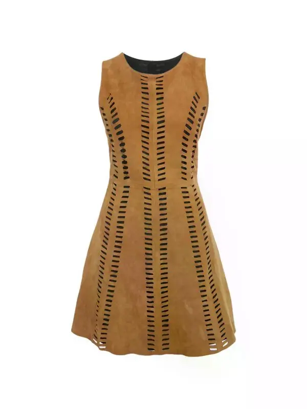 Maje Suede Cut-out Dress