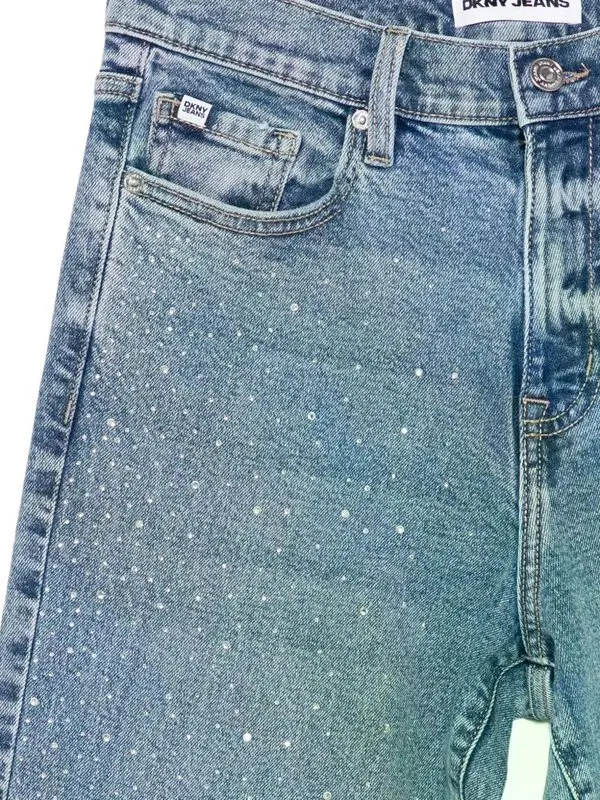 Dkny High-rise Embellished Jeans