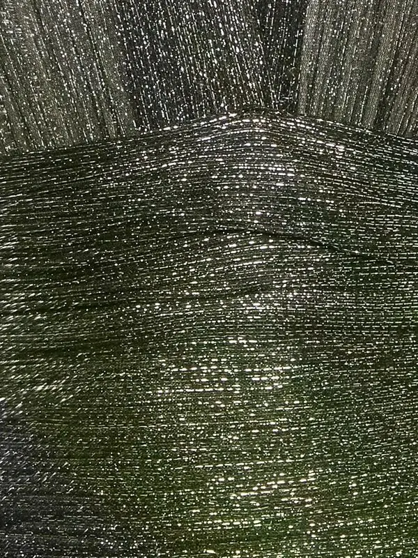 Maje Draped Metallic Mini Dress