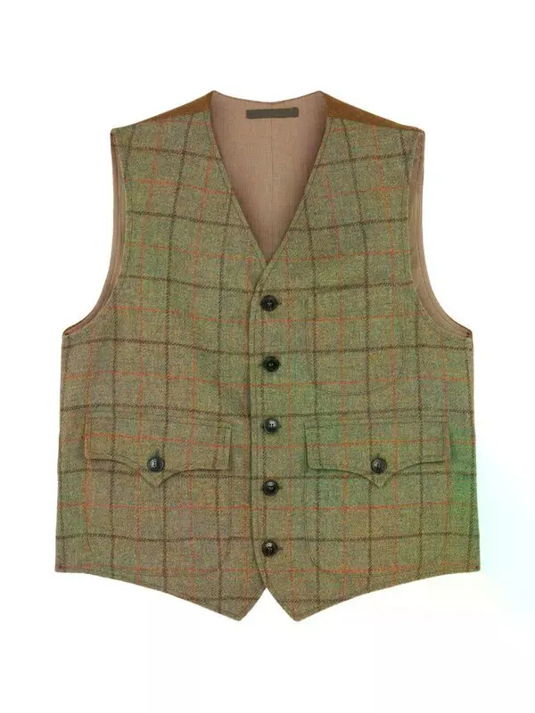 FORTELA Dean Check-pattern Vest - Green