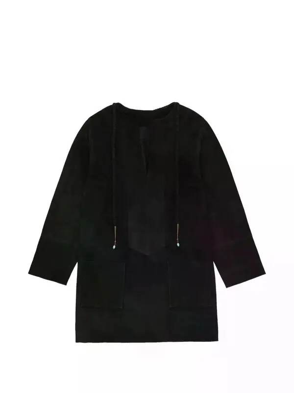 FORTELA Patch-pocket Mini Dress - Black