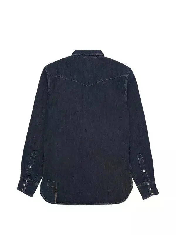 FORTELA Front-pockets Denim Shirt - Blue