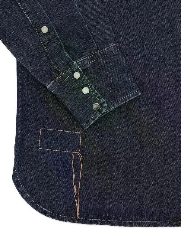 FORTELA Front-pockets Denim Shirt - Blue