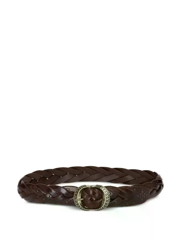 FORTELA Braided Leather Belt - Brown