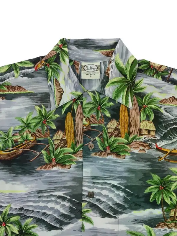 FORTELA Outrigger Printed Shirt - Blue