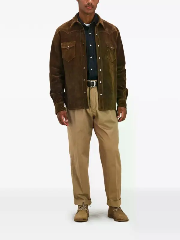 FORTELA Ranch Texan Suede Shirt - Brown