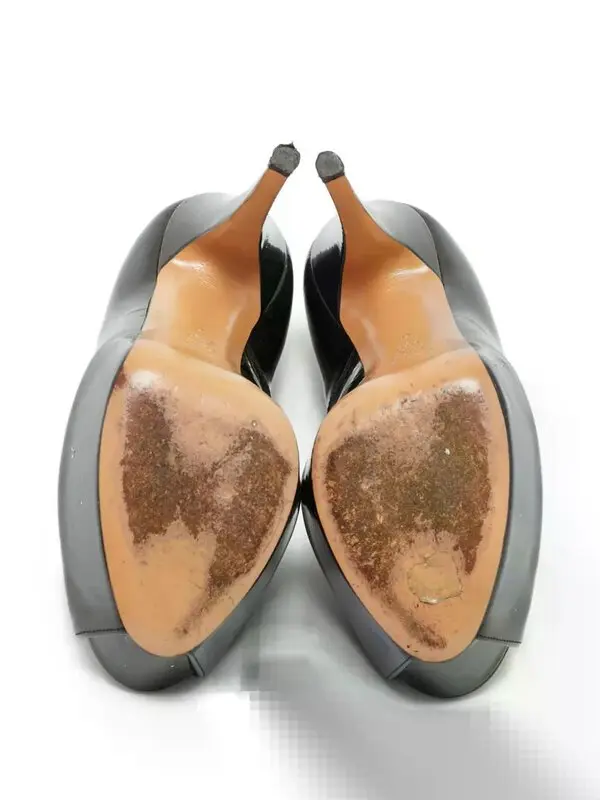 Casadei Peep-toe Leather Platform Pumps