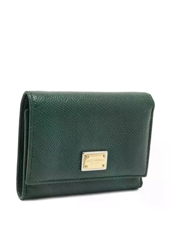 Dolce & Gabbana Trifold Leather Wallet - Green
