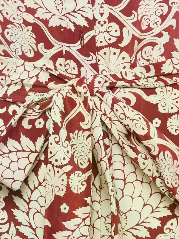 Max Mara Printed Belted Midi Dress