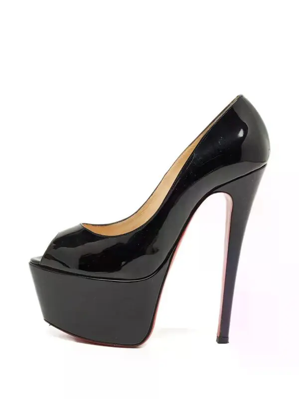 CHRISTIAN LOUBOUTIN Vendome Platform Peep-toe Heeled Pumps