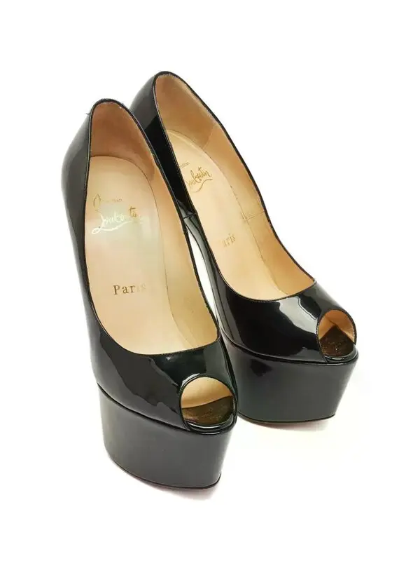 CHRISTIAN LOUBOUTIN Vendome Platform Peep-toe Heeled Pumps