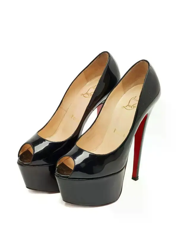 CHRISTIAN LOUBOUTIN Vendome Platform Peep-toe Heeled Pumps