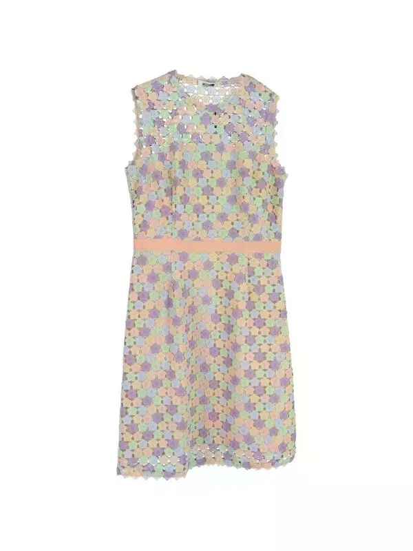 Moschino Floral Macrame Sheath Mini Dress