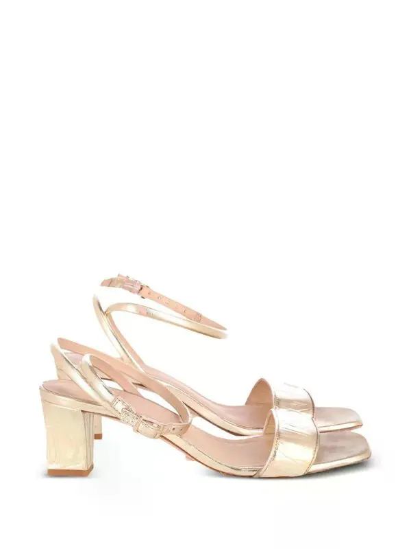 Sandro Block-heel Leather Sandals