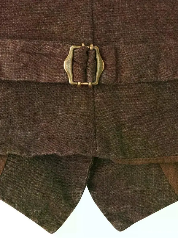FORTELA Debby Button Single-breasted Vest - Brown