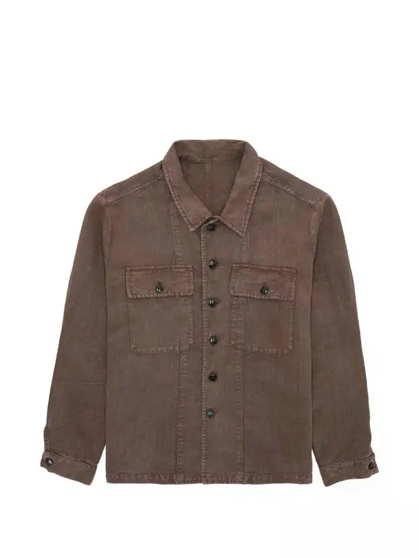 FORTELA Front Pockets Logo Button Shirt