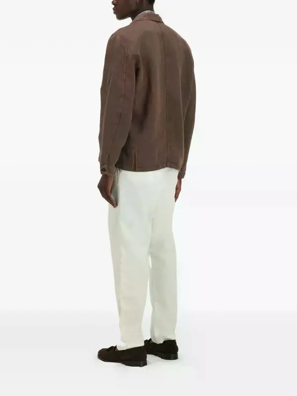 FORTELA Front Pockets Logo Button Shirt