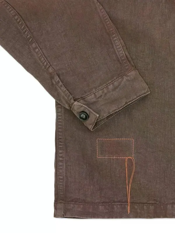 FORTELA Front Pockets Logo Button Shirt