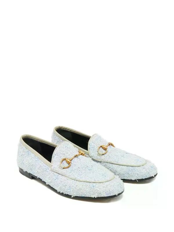 Gucci Tweed Horsebit Loafers