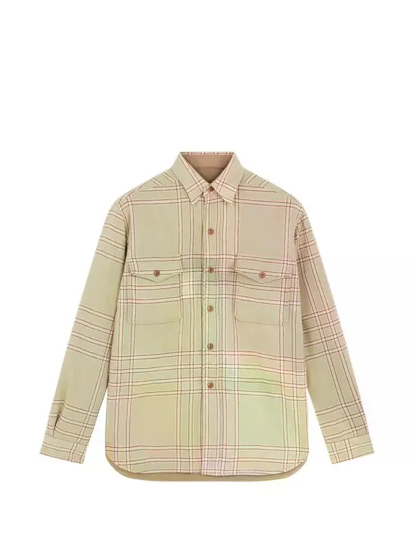 FORTELA Patch-pockets Checked Overshirt