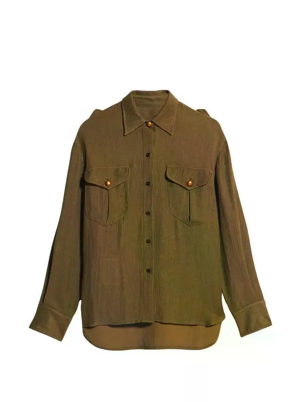 FORTELA Luke Pockets Shoulder Shirt - Green