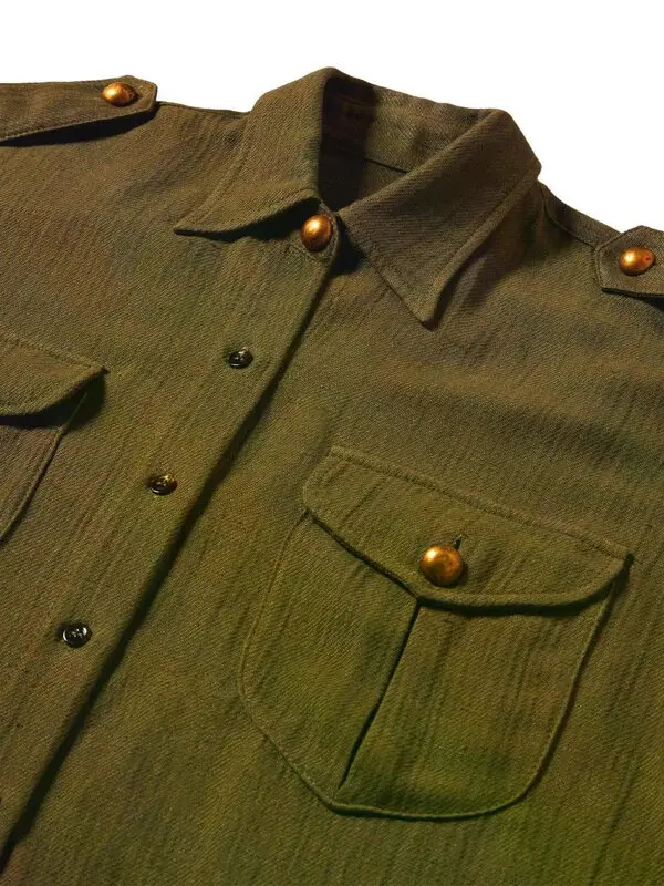 FORTELA Luke Pockets Shoulder Shirt - Green