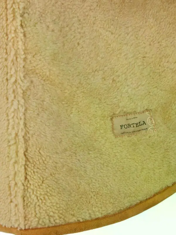 FORTELA Leather Shirt Jacket - Brown
