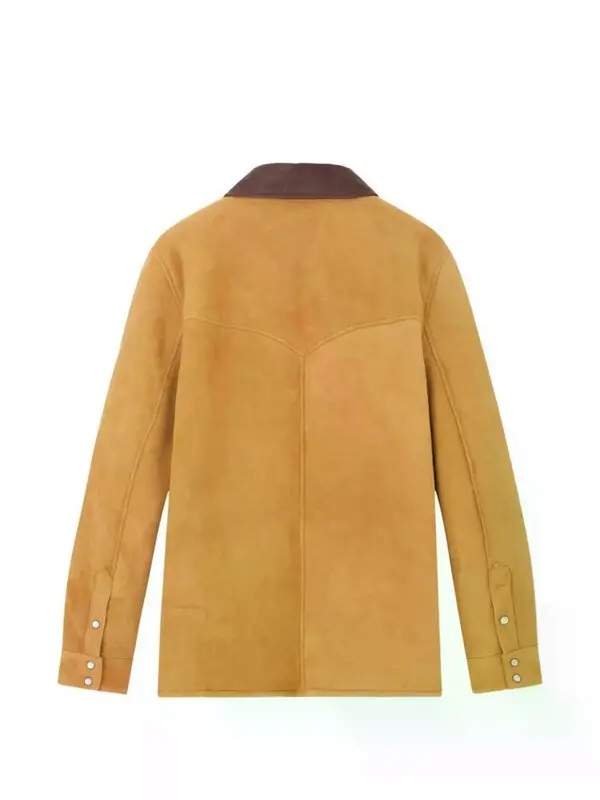 FORTELA Leather Shirt Jacket - Brown