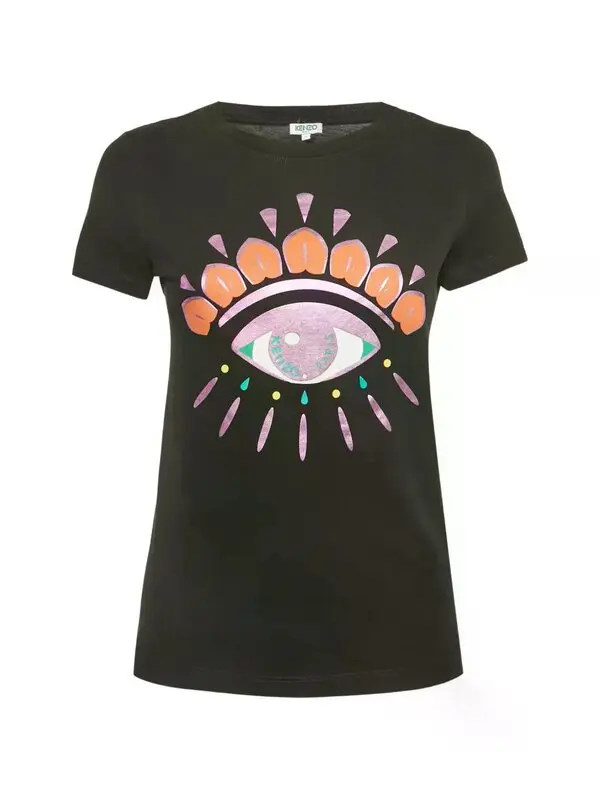 Kenzo Cotton T-shirt With Eye Motif - Black