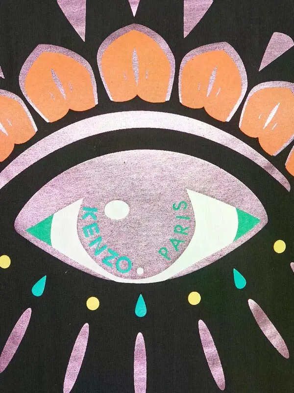 Kenzo Cotton T-shirt With Eye Motif - Black