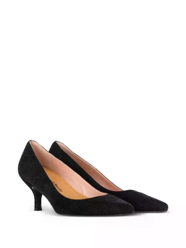 RUSSELL & BROMLEY Textured Leather Kitten Heel Pumps