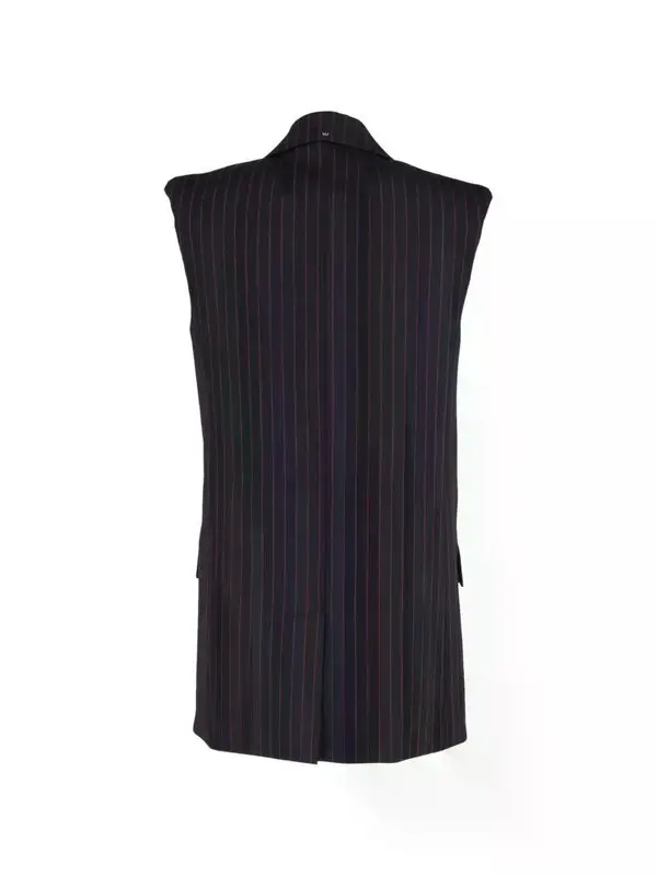 Max Mara Pinstripe Sleeveless Blazer