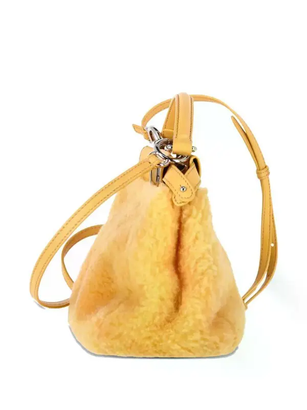 Fendi Mini Peekaboo Shearling Tote Bag