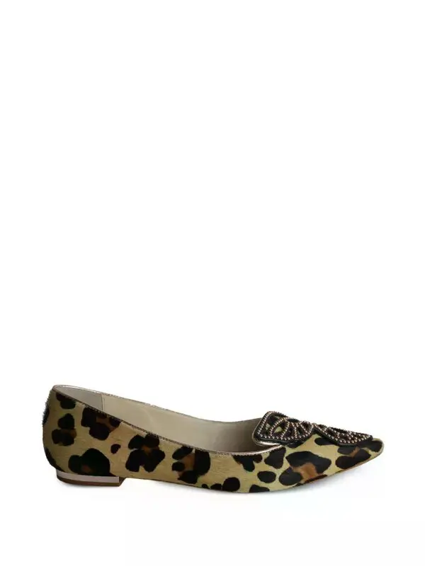 SOPHIA WEBSTER Bibi Butterfly-detail Ballet Flats - Neutrals