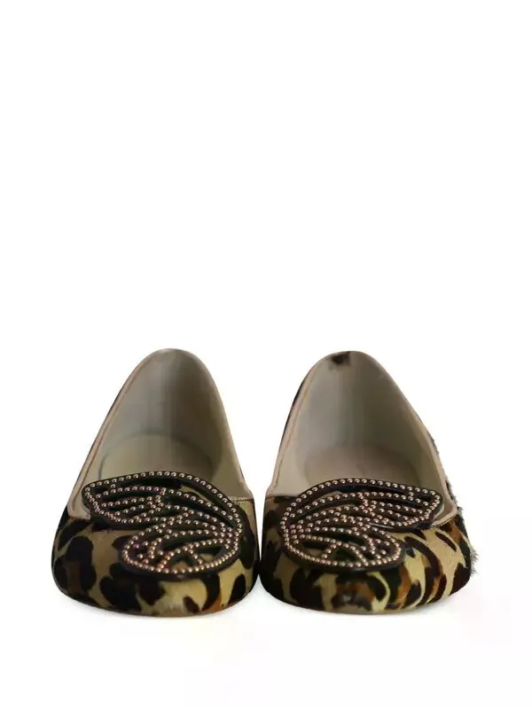 SOPHIA WEBSTER Bibi Butterfly-detail Ballet Flats - Neutrals