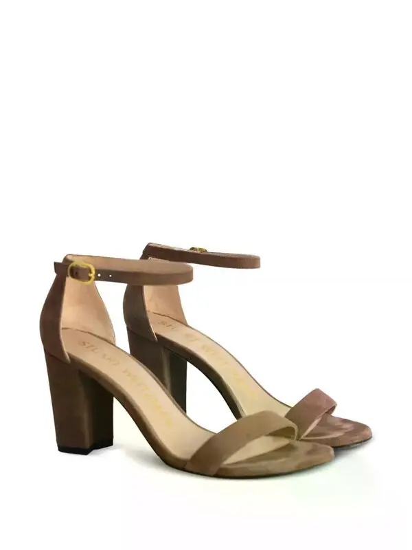 STUART WEITZMAN Block-heel Suede Sandals