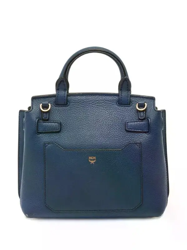 Mcm Flap Calf Leather Satchel