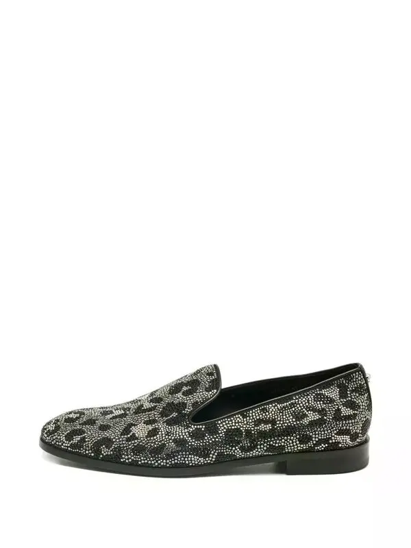 Versace Crystal-embellished Loafers