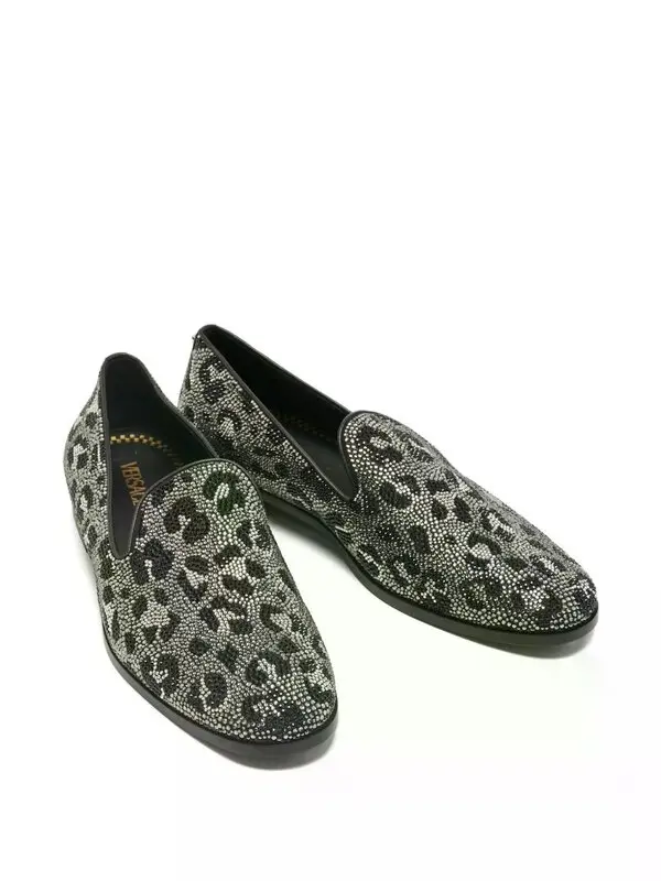 Versace Crystal-embellished Loafers
