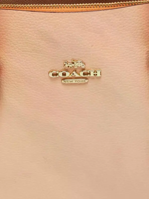 COACH Mollie Leather Tote Bag With Adjustable Handles - Orange