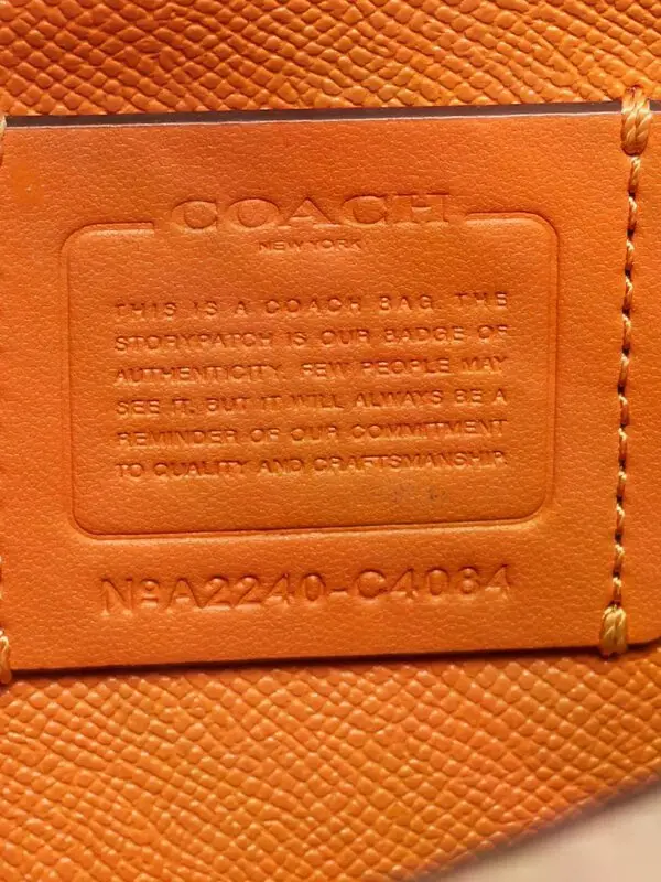 COACH Mollie Leather Tote Bag With Adjustable Handles - Orange