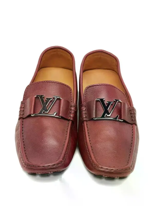 Louis Vuitton Monte Carlo Logo Loafers - Red | Editorialist