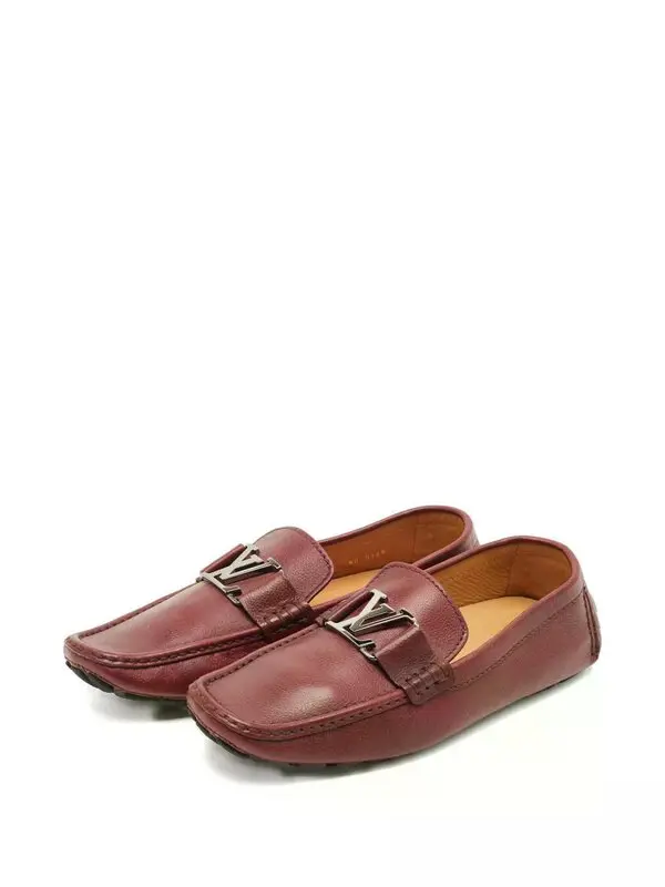 Louis Vuitton Monte Carlo Logo Loafers - Red | Editorialist
