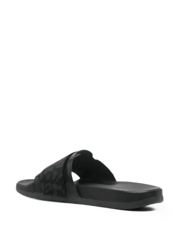 Adidas By Stella McCartney Logo-detail Touch-strap Slides - Black